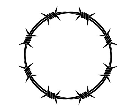 Barbed Wire Wire Barbed Circle Barb Barbwire Etsy