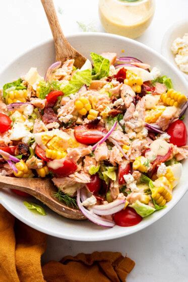 Salmon Cobb Salad Eating Bird Food