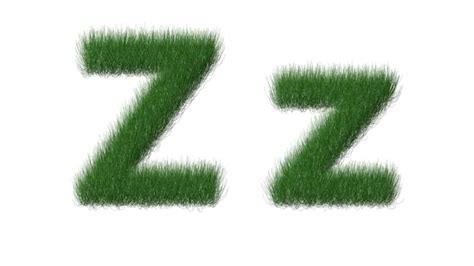 Premium Photo Green Grass With The Letter Z