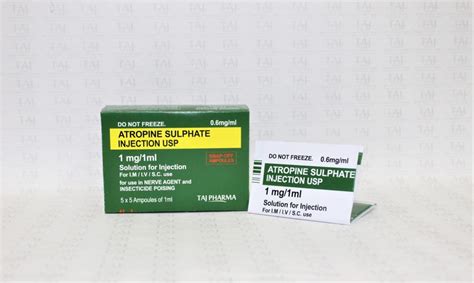 Atropine Sulphate Injection Usp 0 6 Mg Ml Manufacturers Gmp