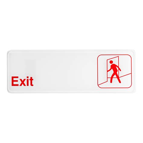 Lavex Exit Sign Red And White 9 X 3