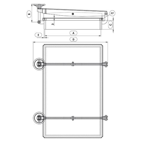 Rectangular Manway Boyer P23 580 Inoxmanways