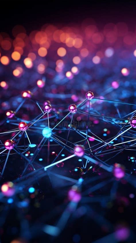 Futuristic 3d Abstraction Cyber Data Flow Network Connection