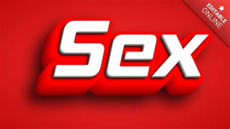 Sex Red 3d Text Effect Generator
