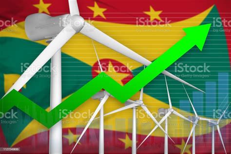 그레나다 풍력 에너지 전력 상승 차트 화살표 위쪽현대 자연 에너지 산업 그림 3 차원 일러스트 레이 션 0명에 대한 스톡 사진 및 기타 이미지 Istock