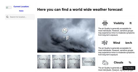 Weather App Codesandbox