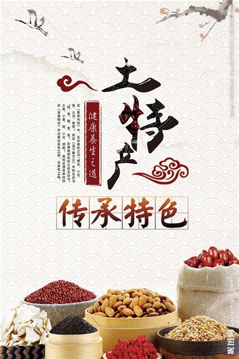 土特产展架 土特产海报 五谷设计图 海报设计 广告设计 设计图库 昵图网