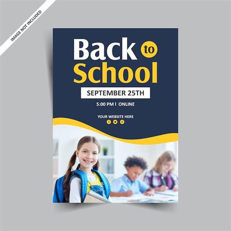 Premium Vector Back To School Flyer Poster Template