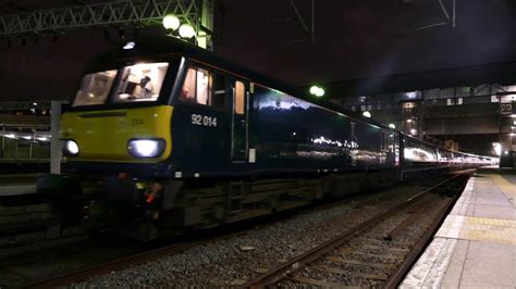 Gbrf Class 92 On Caf Mk5 Testing Departs London Euston Hd Youtube