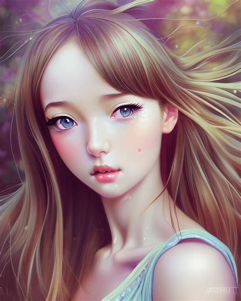 Gráfico De Belleza Natural Del Anime Beautiful Girl Sexy Angel