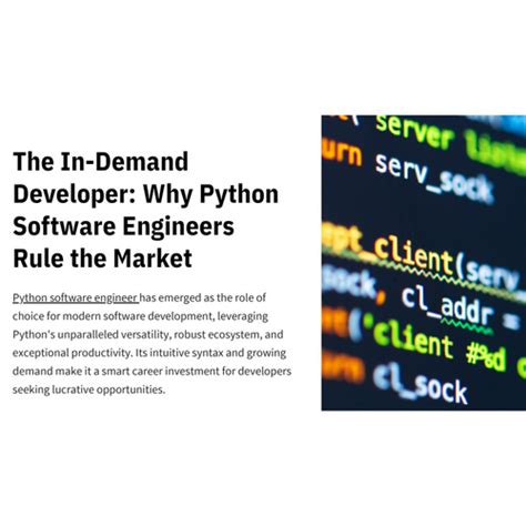The In Demand Developer Why Python Software Engineers Rule The Market