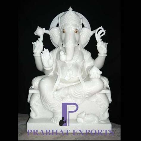 Prabhat White Marble Lord Ganesha Statue At Rs 100000 In Jaipur Id