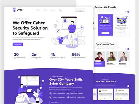 Syber Security Website Behance
