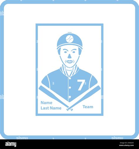 Baseball card icon. Blue frame design. Vector illustration Stock Vector Image & Art - Alamy