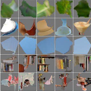 Sample Visual Words Each Represented By One Row Of Five Superpixels
