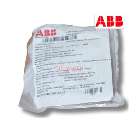 Abb Cal4 11 Auxiliary Contact Block Shansen Enterprises