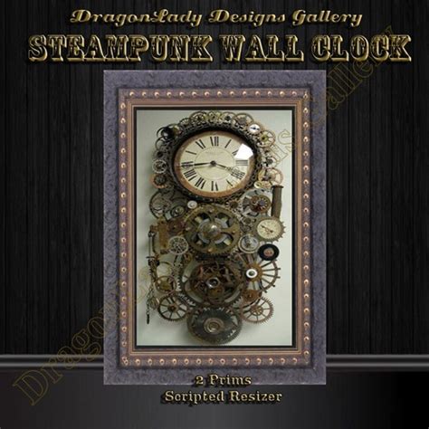 Second Life Marketplace Steampunk Wall Clock