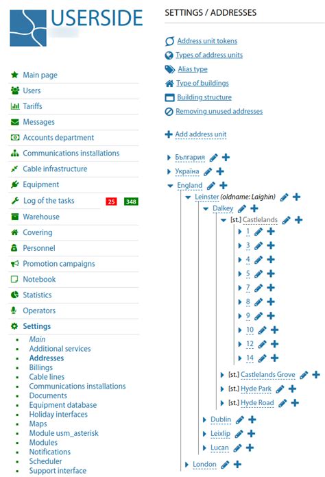 Address System WiKi UserSide