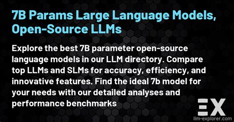 Best 7b Language Models Llms Choose From The List Of Top Opensource