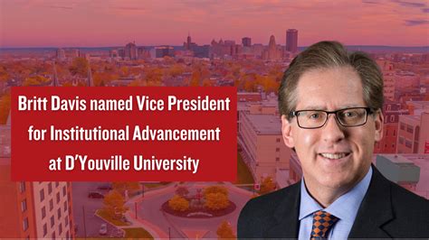 Britt Davis Named Dyouville Vice President For Institutional