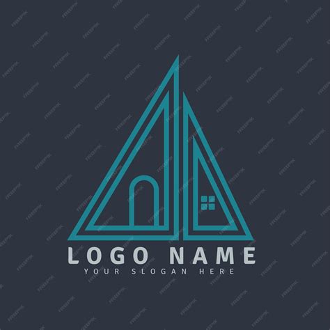 Logotipo De La Casa Azul Vector Premium