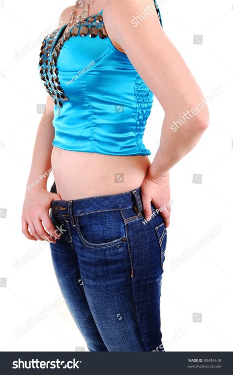 Torso Jeans Nice Blue Tight Top Stock Photo 50434648 Shutterstock