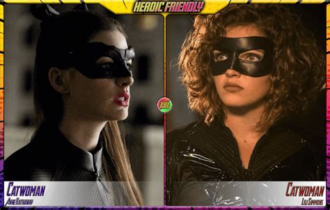 Catwoman Friendly Anne Hathaway Vs Lili Simmons Rcelebbattleleague