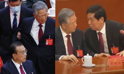 Ху Жинтао Хятадын парламентын танхимыг орхихоос өмнө юу болсныг үзүүлсэн бичлэг олонд дэлгэгджээ