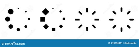 Loading Indicator Progress Bar Symbol Loading Circle Set Download Symbol In Black Load Sign