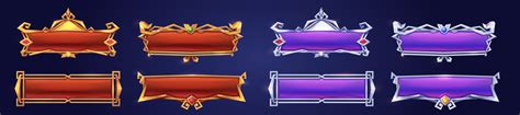 Medieval Buttons Ui Game Menu Elements 20236856 Vector Art At Vecteezy