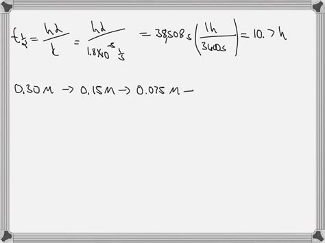 Solved Consider The First Order Decomposition Of H2o2 With A Rate Constant Of 1 8 X 10 5s 1