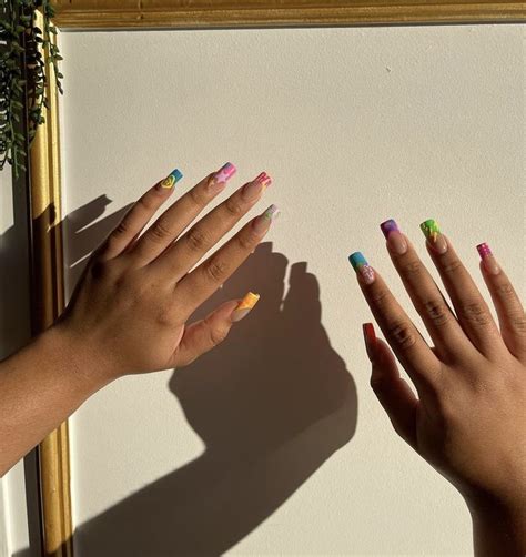 Abstract French Nails French Nails Nails Abstract