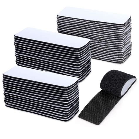 Ilauke Scratch Autocollant Double Face 3 X 10 Cm 30 Paires Bandes