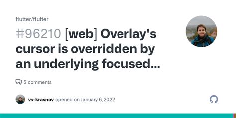 Web Overlay S Cursor Is Overridden By An Underlying Focused TextField