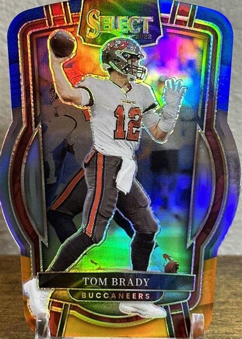 Tom Brady 2022 Select 207 Club Level Blue And Orange Die Cut 35 Psa 10