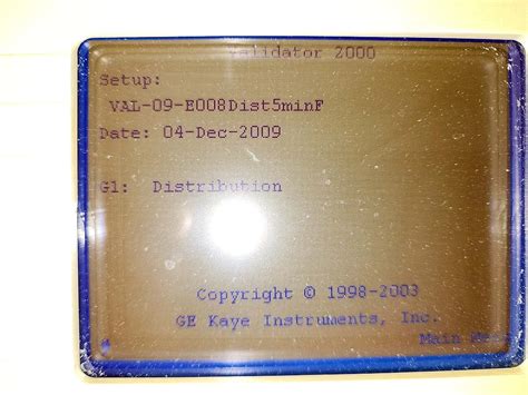 Kaye Validator 2000 Thermal Validation System