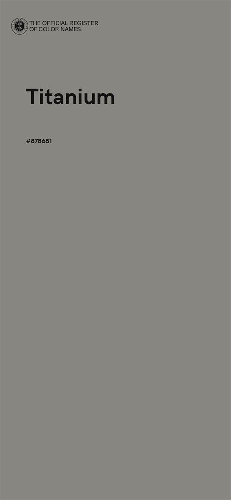 Titanium Color 878681 The Official Register Of Color Names