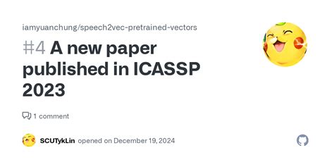 A New Paper Published In ICASSP 2023 Issue 4 Iamyuanchung