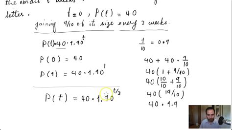 Exponential Functions Word Problem YouTube