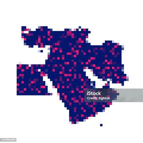 Middle East Map In Pixels On White Background向量圖形及更多中東圖片 中東 亞洲西部 伊朗