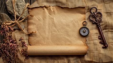 View Of Ancient Scroll For Writing And Documenting History Ai Generated Image