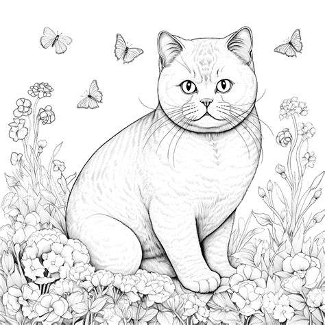 Kurzhaarige Katze Ausmalbild Kostenlos Herunterladen