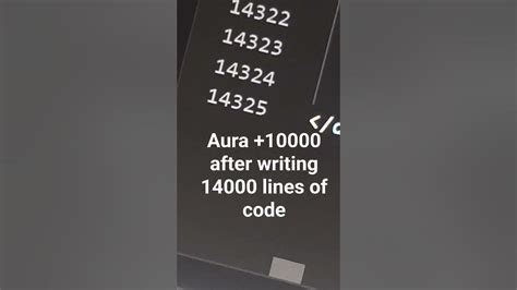 Aura 10000 After 140000 Lines Of Code Coding Aura Learning Shorts
