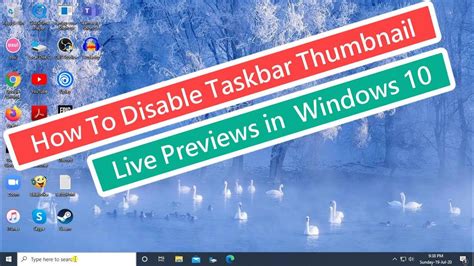 How To Disable Taskbar Thumbnail Live Previews In Windows 10 [tutorial] Youtube