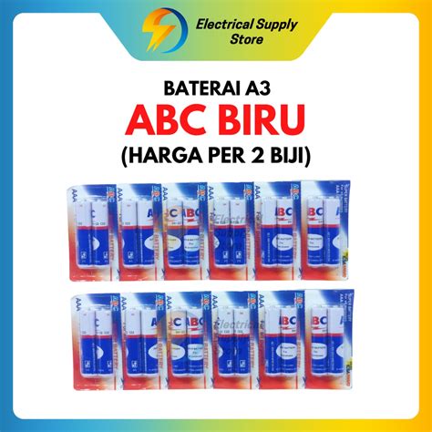 Jual BATERAI A AAA ABC BIRU HARGA PER PCS Shopee Indonesia