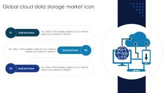Global Cloud Data Storage Market Icon Ppt Slides PPT PowerPoint