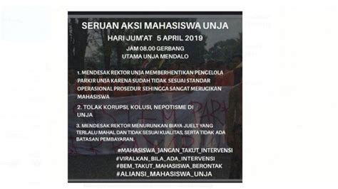 Sebaran Pamflet Demo Di Kampus Unja Diduga Hoax Presiden Bem Tak Tahu