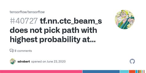 Tfnnctcbeamsearchdecoder Does Not Pick Path With Highest