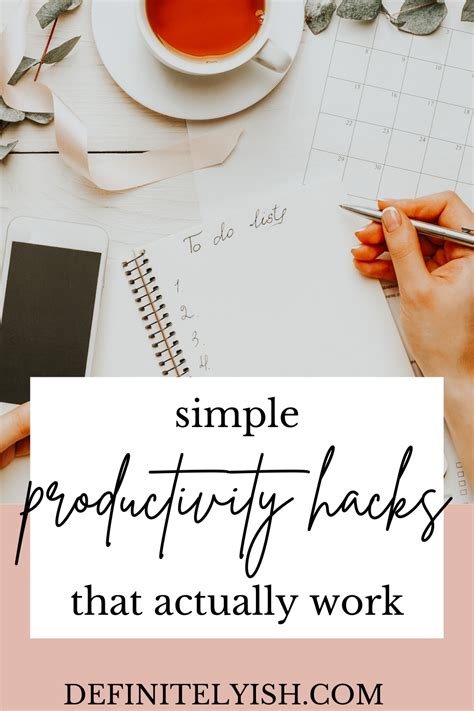 Simple Productivity Hacks That Actually Work Definitelyish