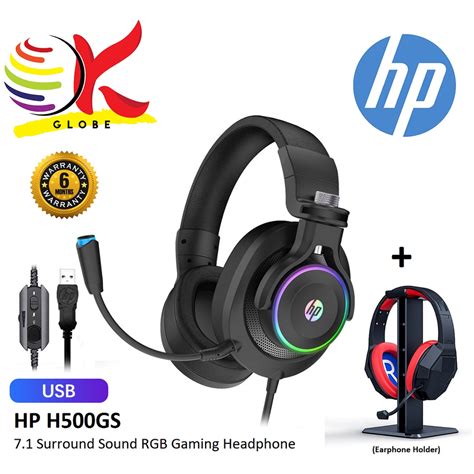 Hp H500gs 7 1 Surround Sound Wired Usb Gaming Headset With Rgb Light